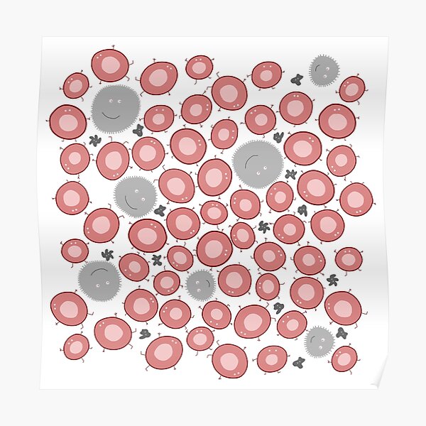 "Cute Blood Cells" Poster for Sale by fogoosherie | Redbubble