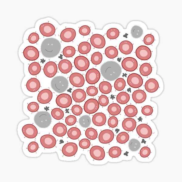 "Cute Blood Cells" Sticker by fogoosherie | Redbubble