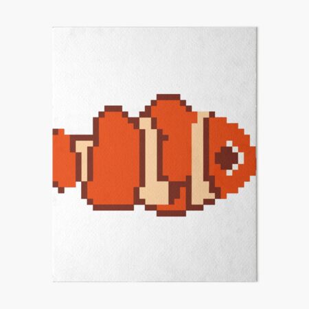 "Clownfish Pixel Art" Art Board Print by carqwaalda | Redbubble