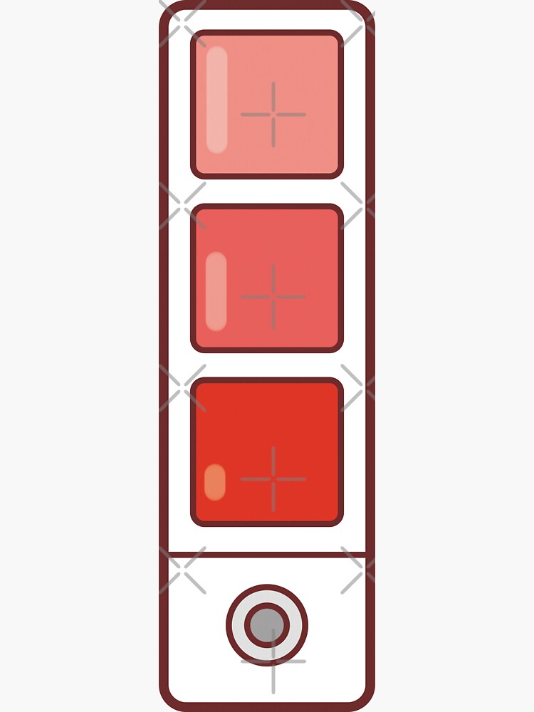 "Red Color Chip" Sticker for Sale by Somsomi | Redbubble