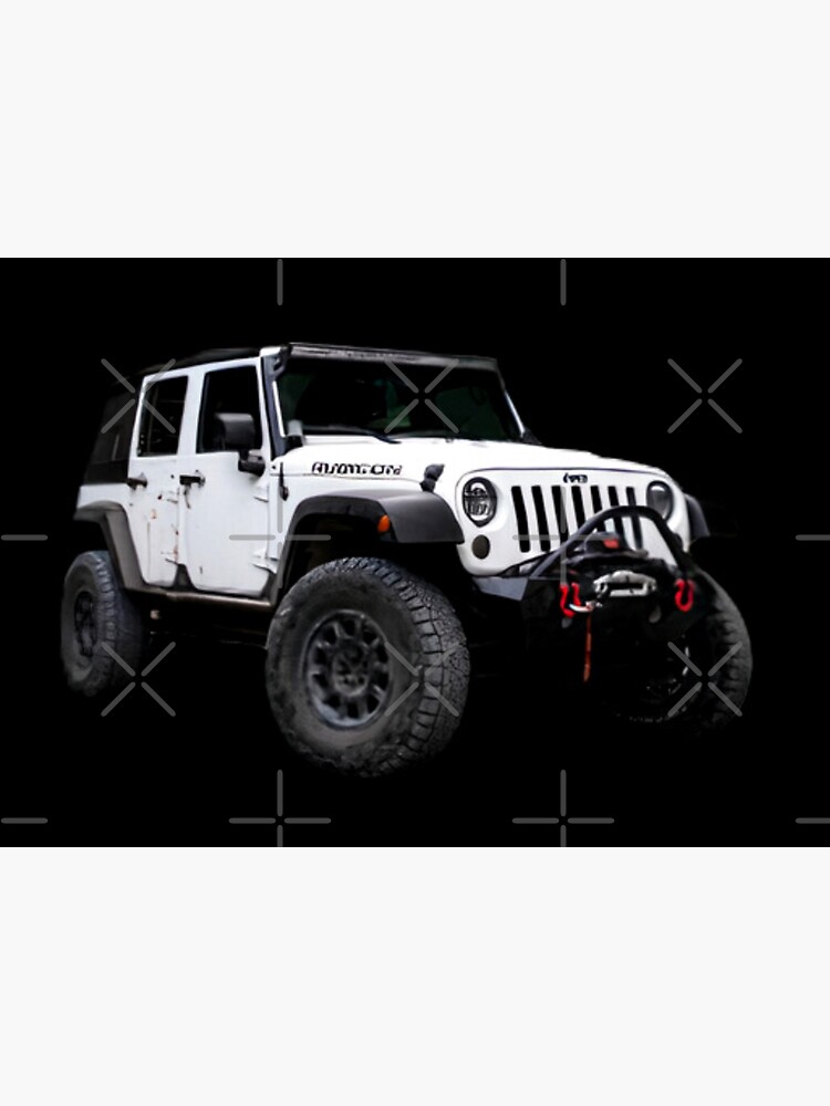 "white jeep" Sticker by Bhavee | Redbubble