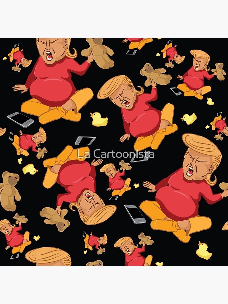 "Donald Trump toddler tantrum seamless pattern" Poster by shelma1 ...