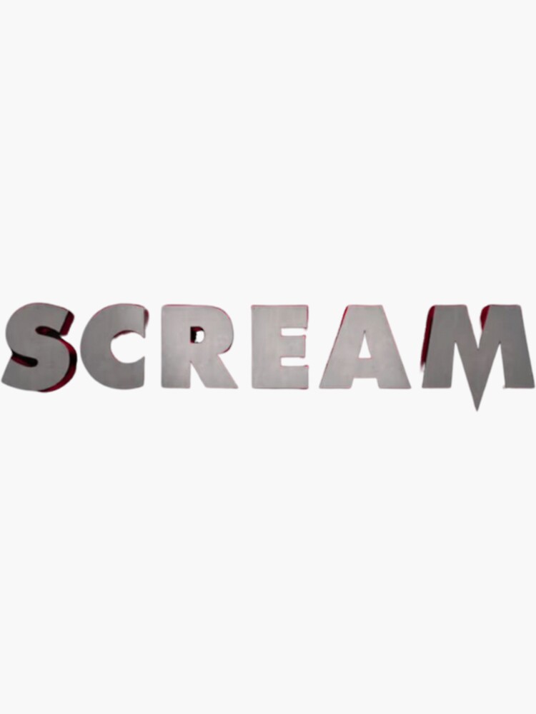 "Scream 2022 logo horror slasher movie " Sticker by Hellmouthzz | Redbubble