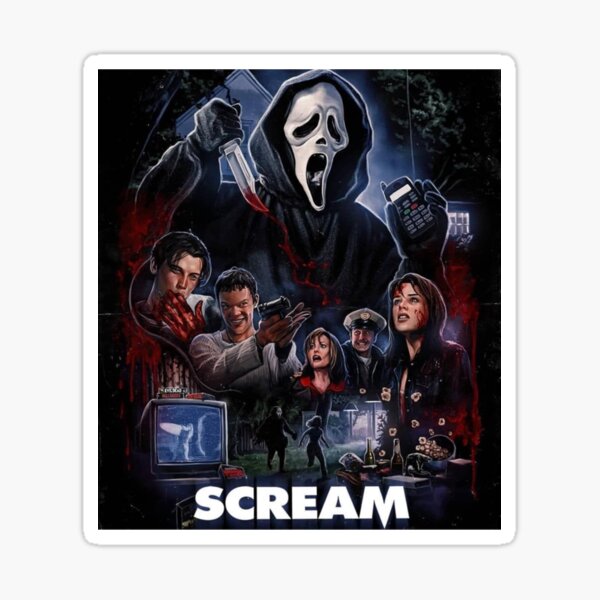 "Scream horror movie artwork " Sticker for Sale by Hellmouthzz | Redbubble