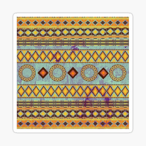 "Teal Afrocentric Pattern" Sticker for Sale by Dominique11 | Redbubble