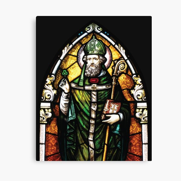 "Saint Patrick Christian church glass celtic pattern decoration Ireland ...