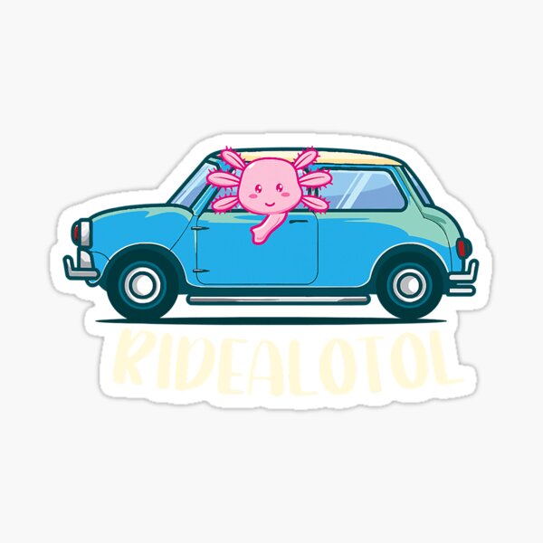 "Axolotl Anime Kawaii Funny Car Axolotl" Sticker for Sale by Vasley888 ...