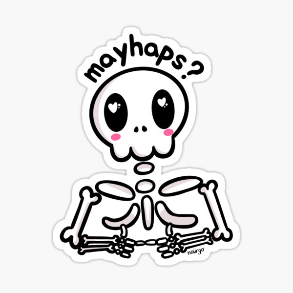 "Shy Skeleton" Sticker by naurgo | Redbubble