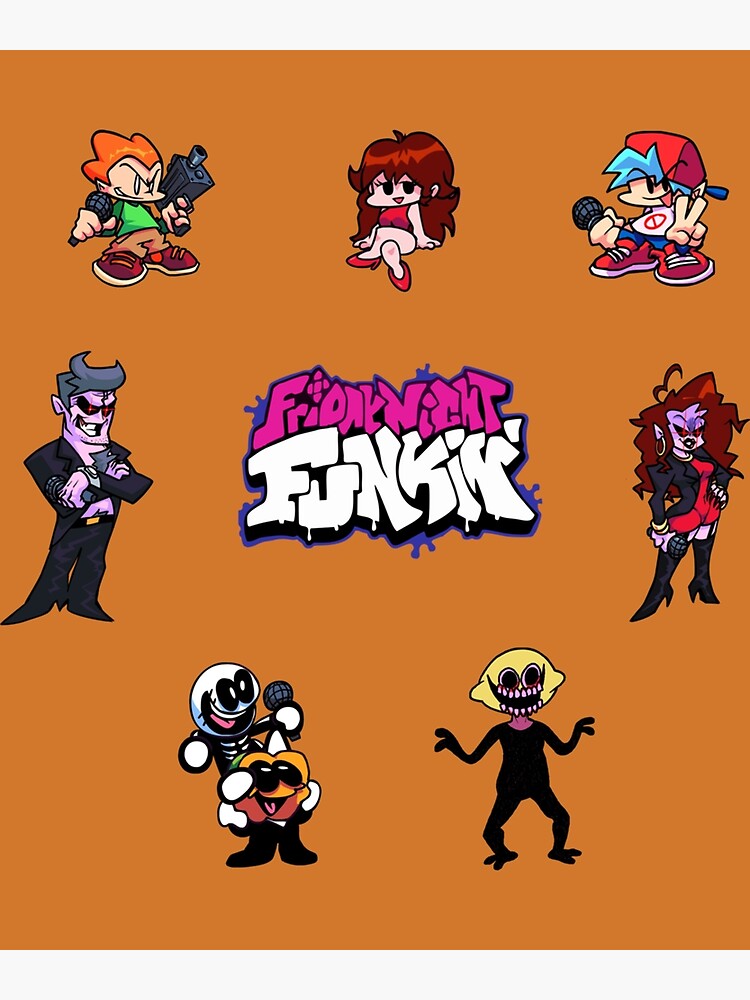 "Friday Night Funkin All Character " Poster by walmerulscher | Redbubble