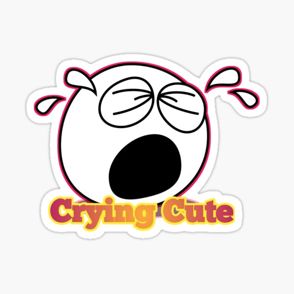 "Crying Cute" Sticker for Sale by ramgopal123 | Redbubble