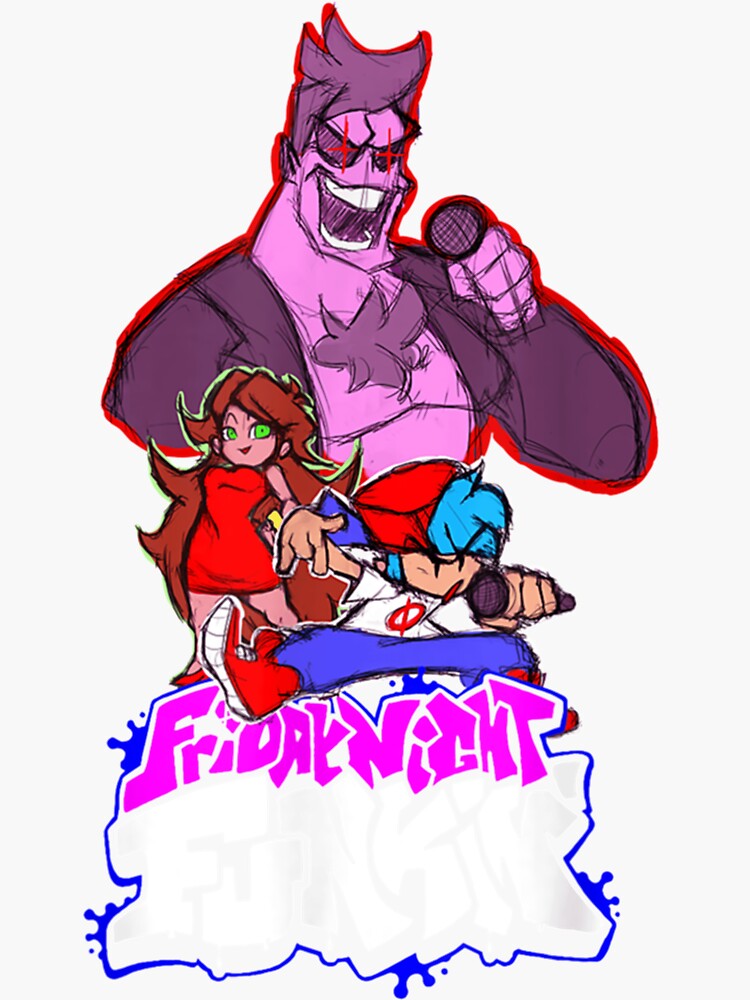 "Friday Night Funkin Battle Fun " Sticker by toksgavandf | Redbubble