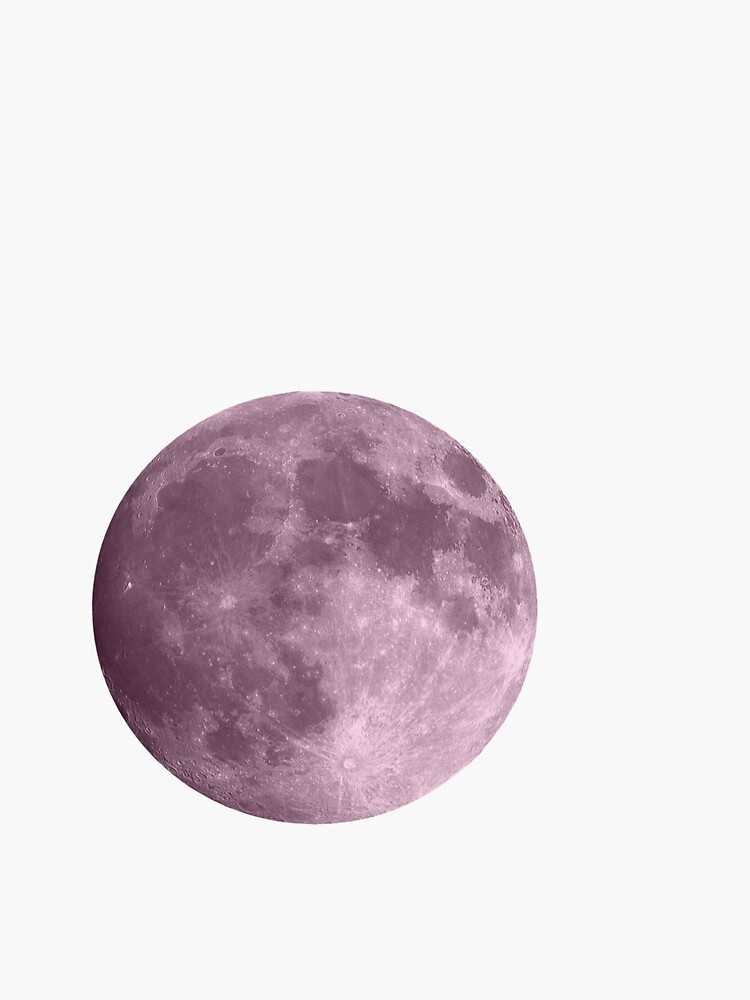 "pink moon" Sticker by GlassPeaches | Redbubble