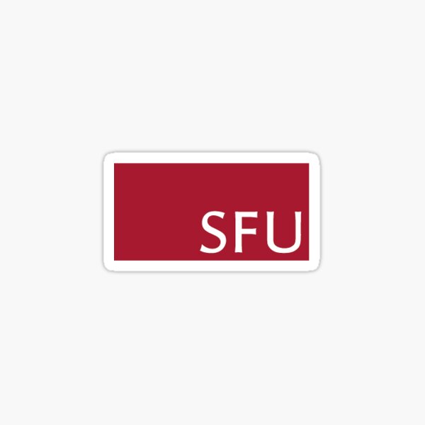"SFU, Simon Fraser University " Sticker for Sale by collegestudio ...