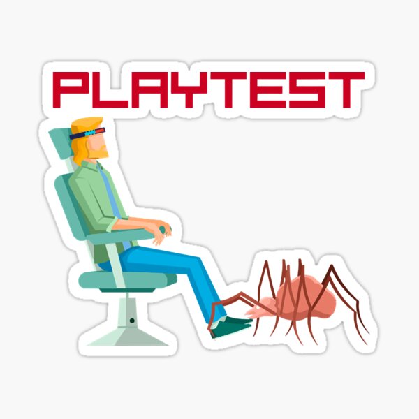"playtest " Sticker by thonejaiden | Redbubble