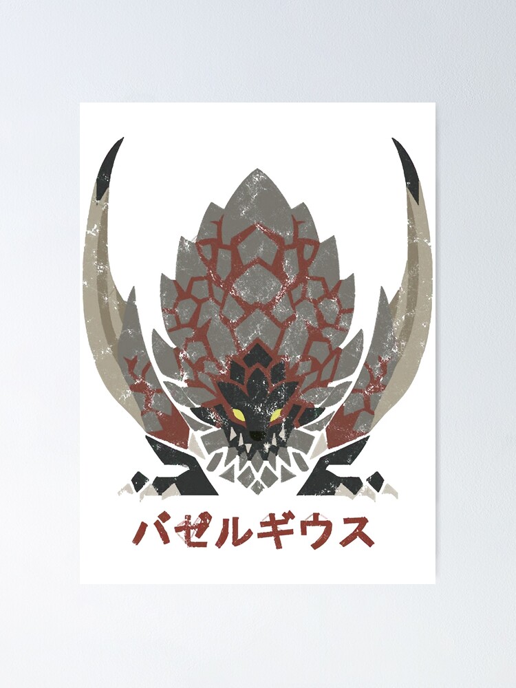 "Monster Hunter World Bazelgeuse Kanji Icon " Poster for Sale by ...