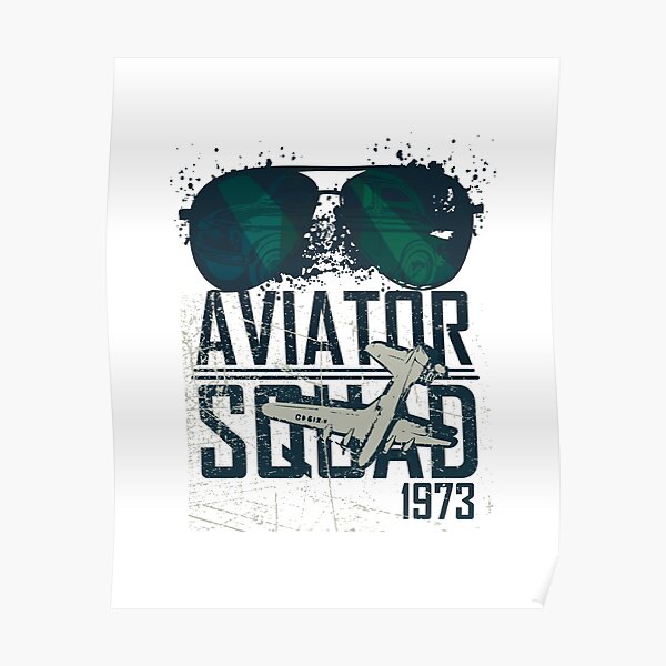 "Aviator Nation, Aviator Squad 1973, Pilots" Poster for Sale by ...