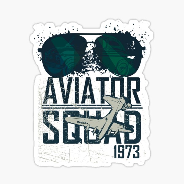 "Aviator Nation, Aviator Squad 1973, Pilots" Sticker for Sale by ...