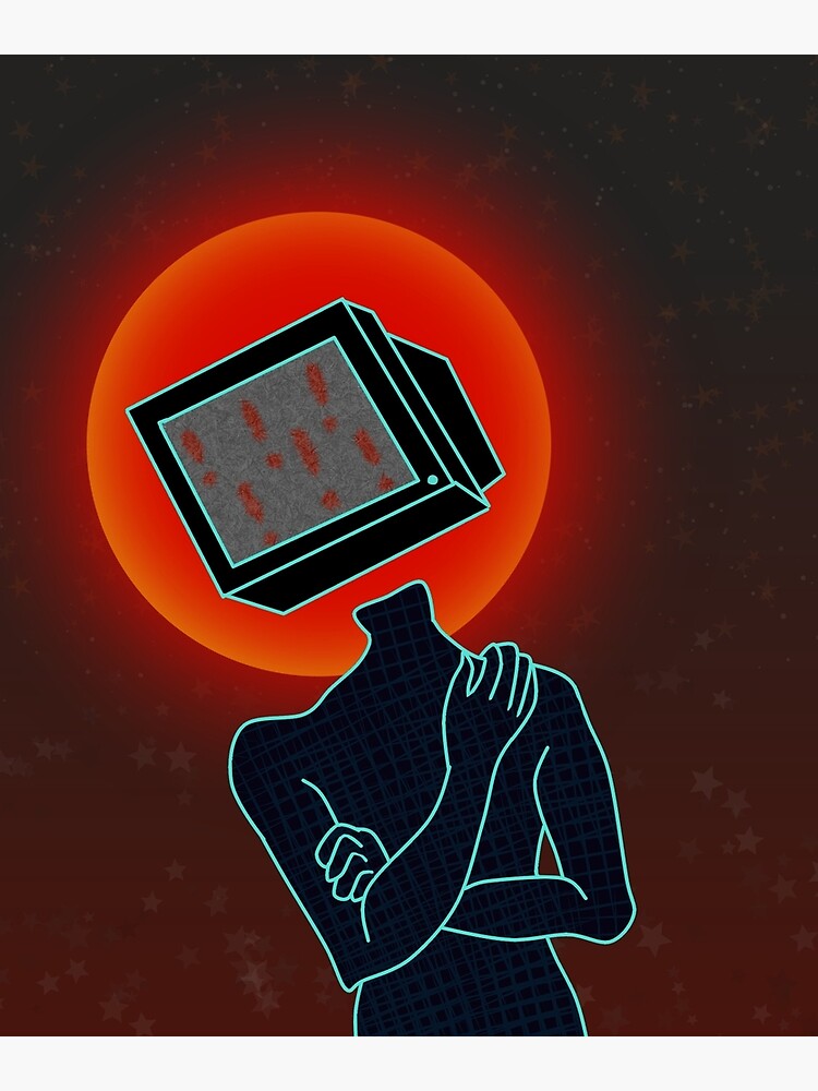 "Red Sun ObjectHead " Poster for Sale by pitou-is-god | Redbubble
