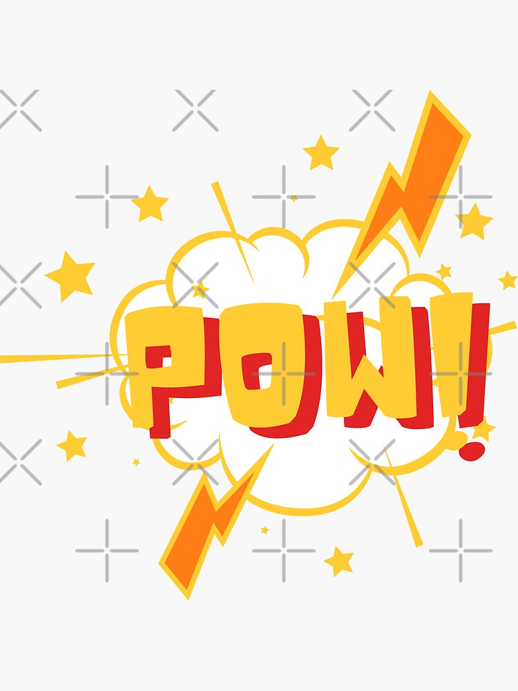 "Funny POW! Cool Comic Art" Sticker for Sale by TheQuoteBoy | Redbubble