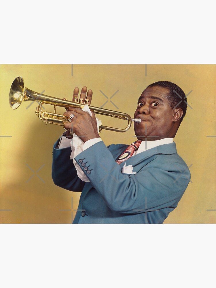 "Louis Armstrong Portrait" Sticker by leafsquare | Redbubble
