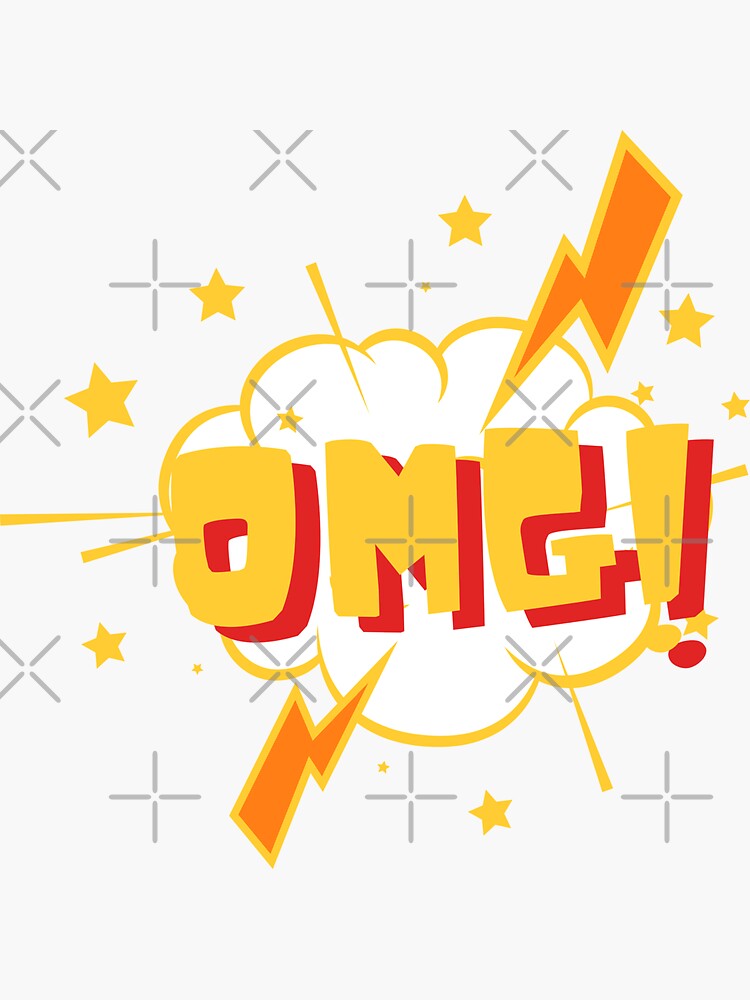 "Funny OMG! Cool Comic Art" Sticker for Sale by TheQuoteBoy | Redbubble