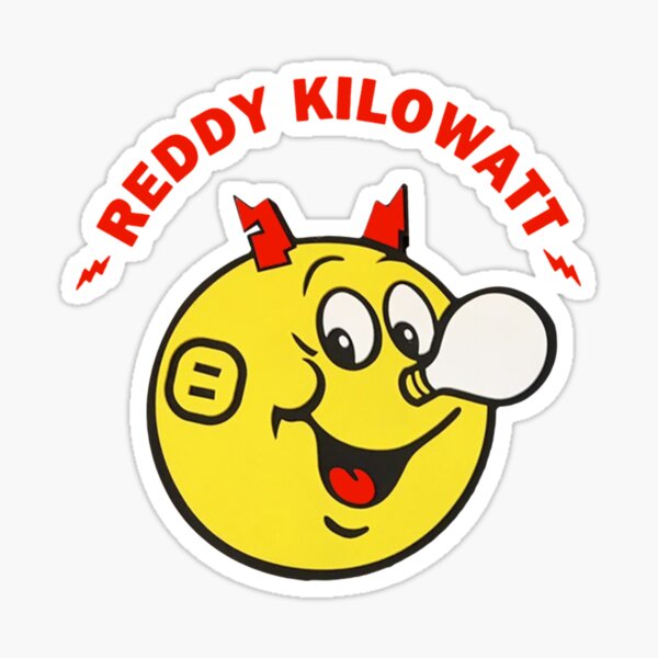 "Reddy Kilowatt " Sticker by MaximoKyron | Redbubble