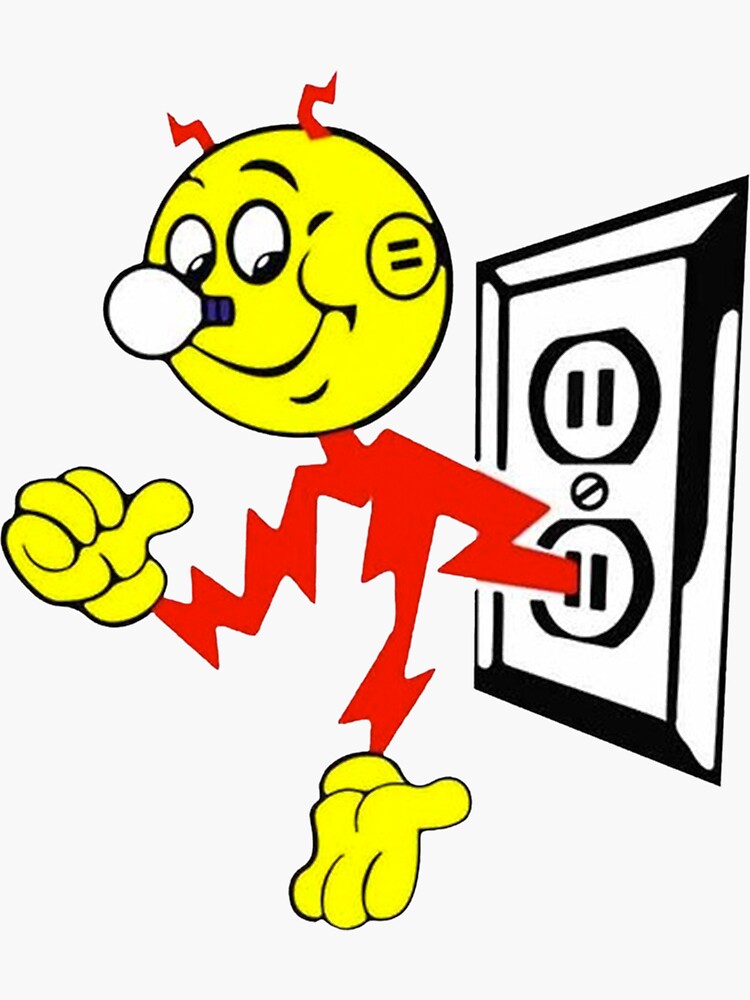 "Reddy Kilowatt " Sticker by MaximoKyron | Redbubble