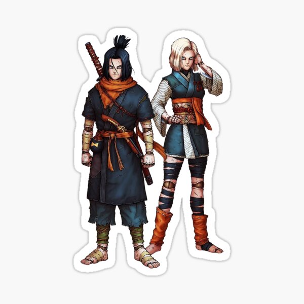 "Dragon Ball Android 17 & 18 Top Series 24" Sticker by saniabaraja ...