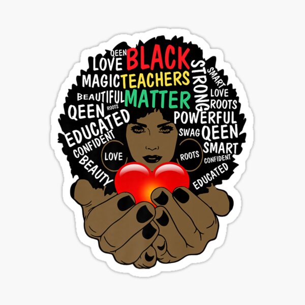 "Black Woman Teacher Afro Black History Month Gift Premium" Sticker for Sale by spencerdencoo ...