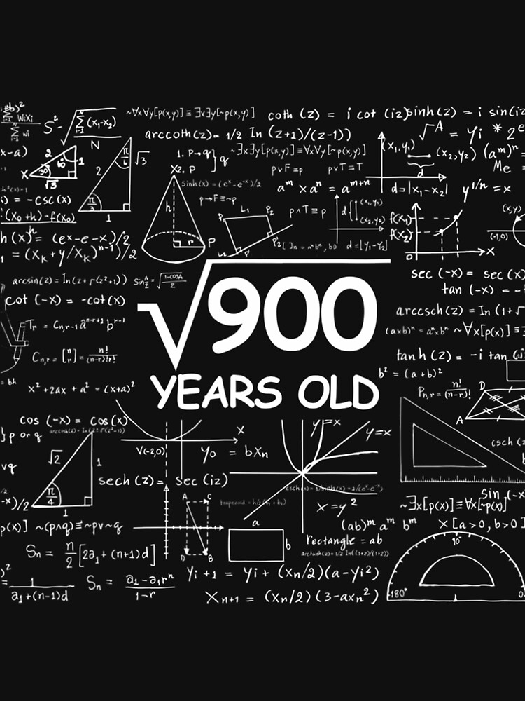 "30th Birthday Retro 30 Years Old Math Square Root of 900 " T-shirt for ...