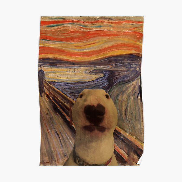 "The Scream Nelson Walter Dog Meme" Poster by MoreCute | Redbubble