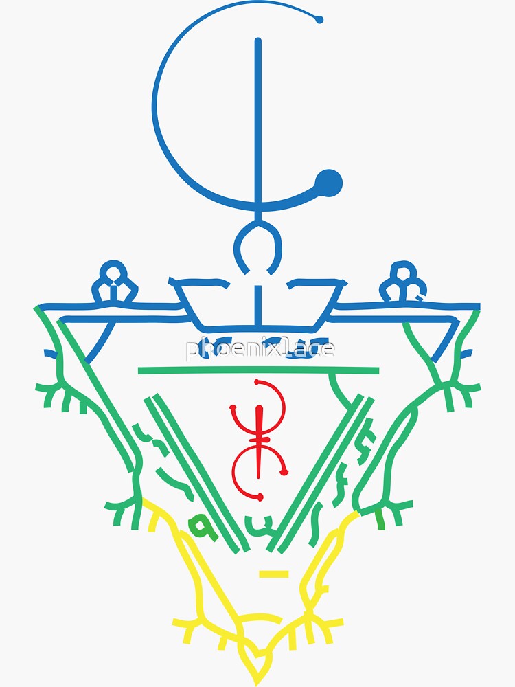 "Amazigh Kabyle Berber flag and pattern 2022" Sticker for Sale by ...