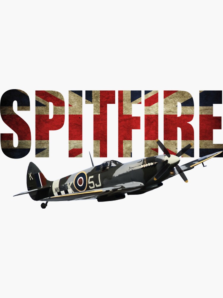 "Spitfire Union Jack Uk Flag" Sticker by BufFord71 | Redbubble