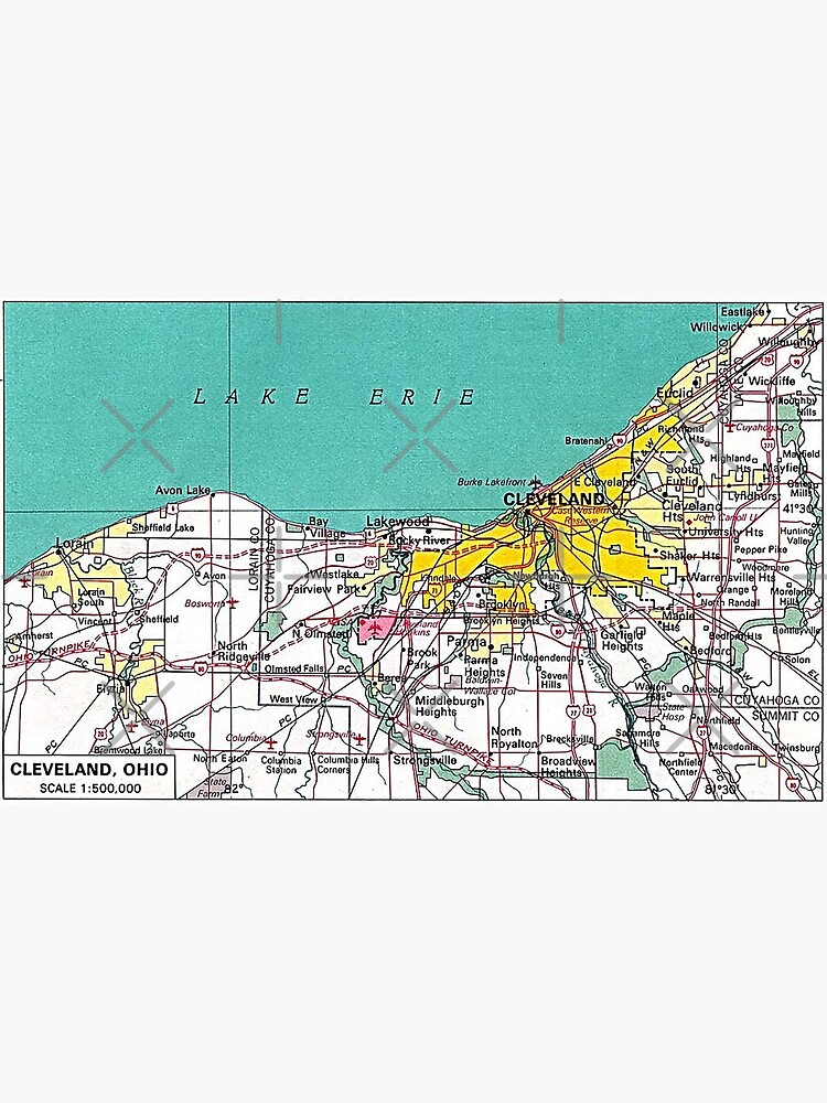 Mapa Topográfico De Cleveland, Ohio