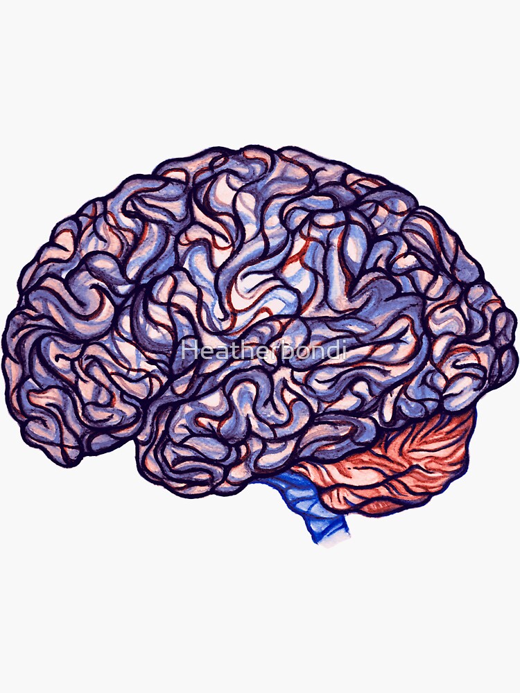 "Brain Storming - Violette" Sticker by Heatherbondi | Redbubble