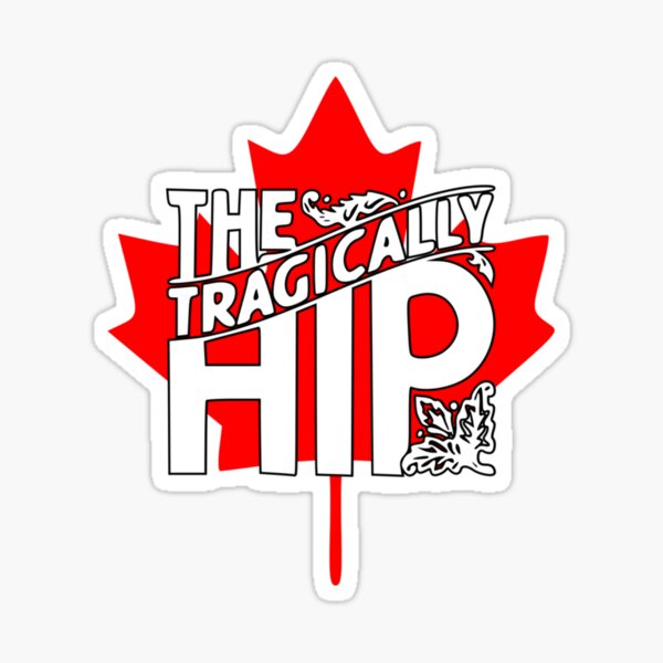"tragically hip band---" Sticker by Arielwoodshop | Redbubble