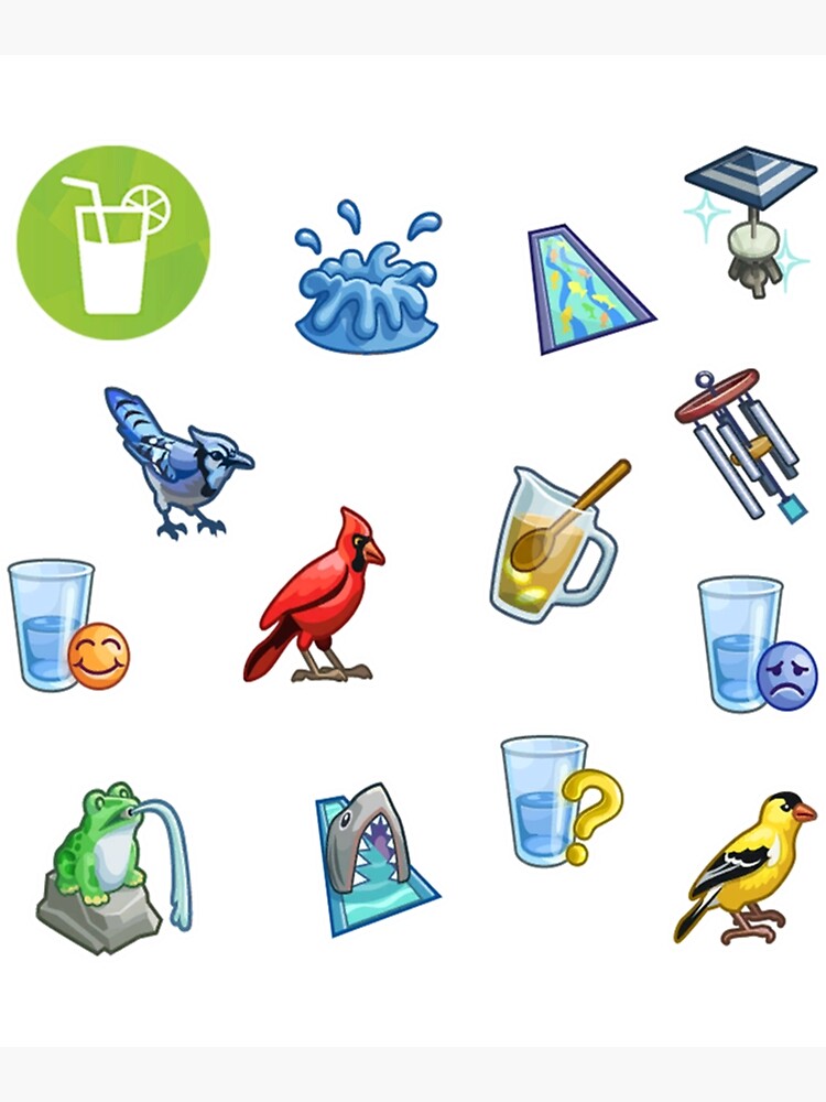 "Sims 4 Backyard stuff Icon Pack " Photographic Print for Sale by ...