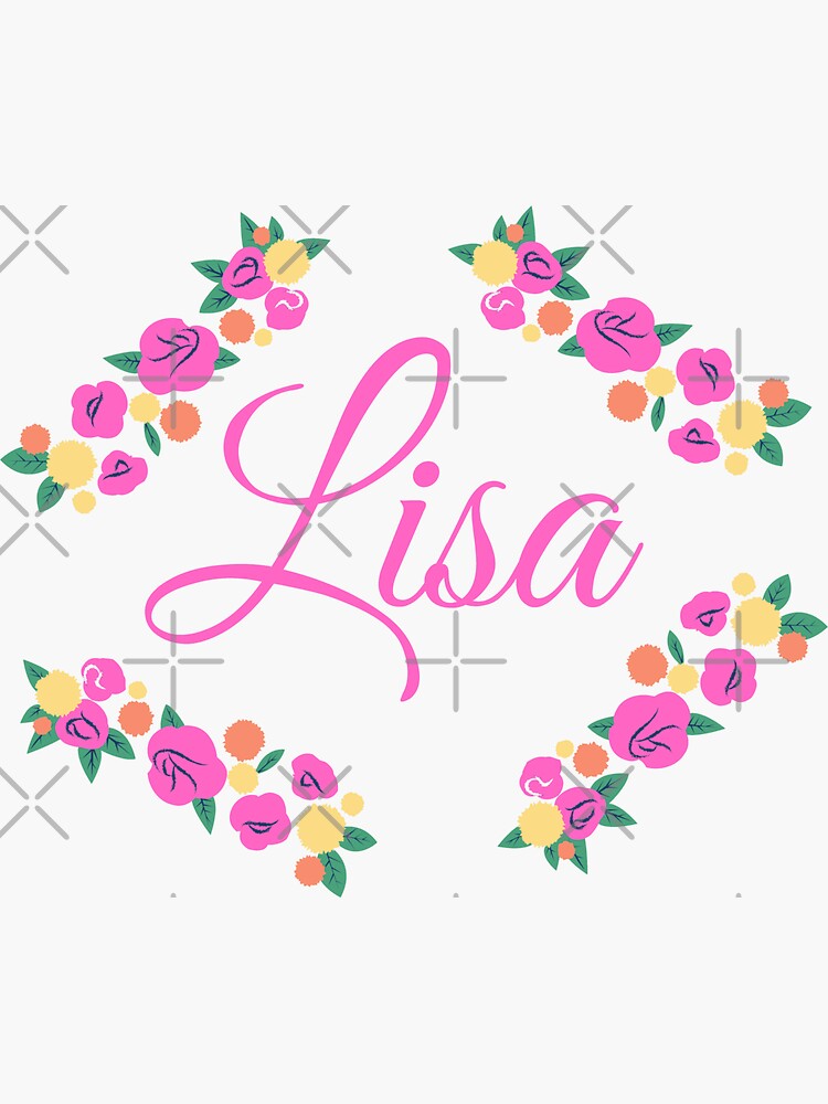 "Lisa Name" Sticker for Sale by Ashsd | Redbubble