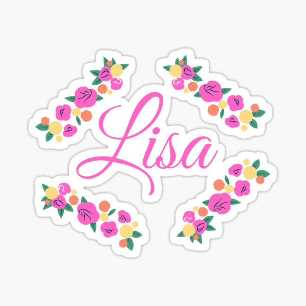 "Lisa Name" Sticker for Sale by Ashsd | Redbubble