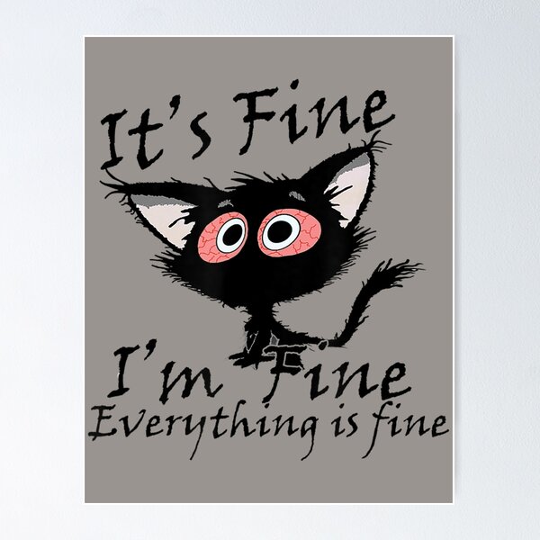 "Mens Its Fine Im Fine Everything Is Fine Meme, Funny cat Its Fine ...