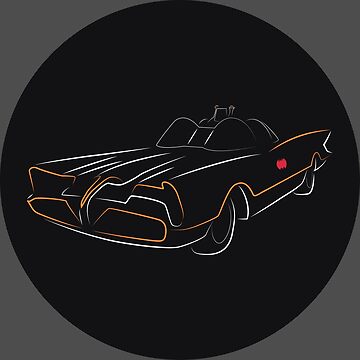 "Classic Detective Bat Car" Sticker for Sale by Spoudy | Redbubble