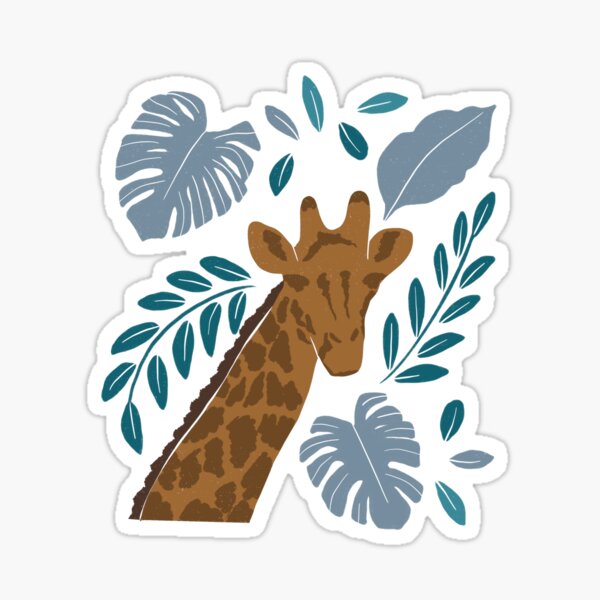 "Giraffe in the jungle" Sticker by Tassycrafty | Redbubble