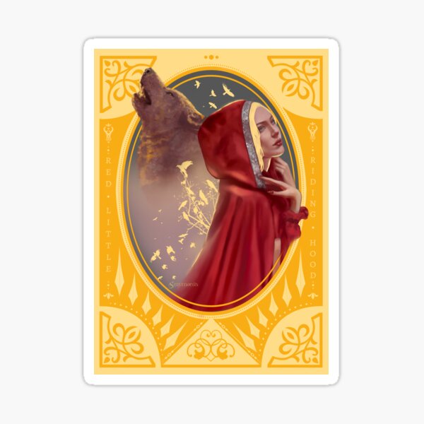 "Red Riding Hood" Sticker by Smyrnaeris | Redbubble