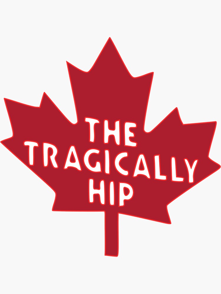 "tragically hip logo-----" Sticker by Arielwoodshop | Redbubble