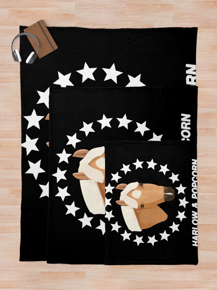 "Harlow And Popcorn Merch Popcorn The Pony" Throw Blanket for Sale by ...