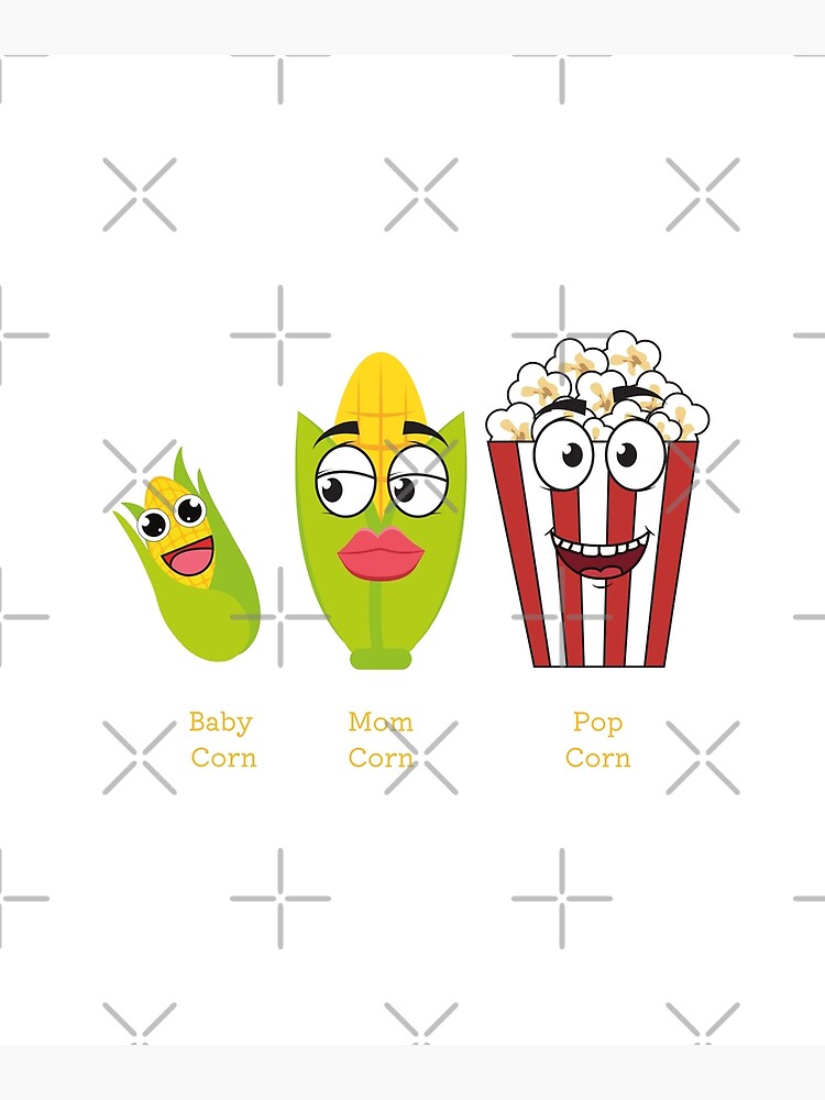 Lámina artística «Funny Baby Corn Mom Corn Pop Corn - Familia de ...