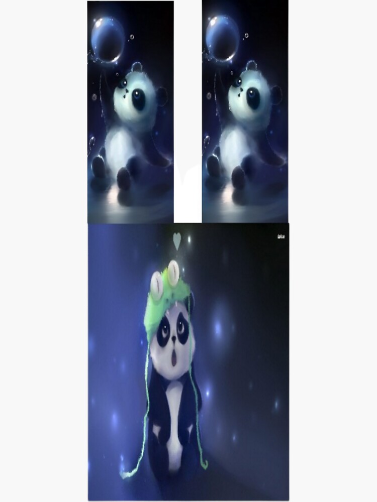 "Panda softball cute panda winter sky " Sticker by Neetigya1 | Redbubble