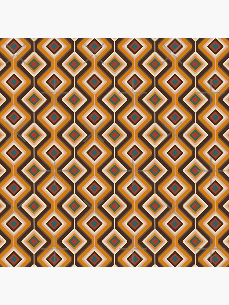 "Demantur, Vintage Diamond Geometric Patterns - Retro Color Scheme ...