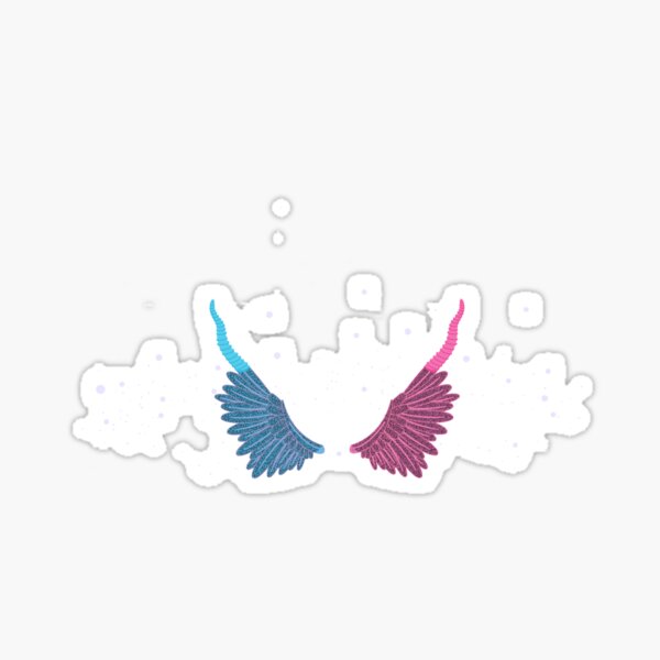 "angel devil design" Sticker by MydnDesigner | Redbubble