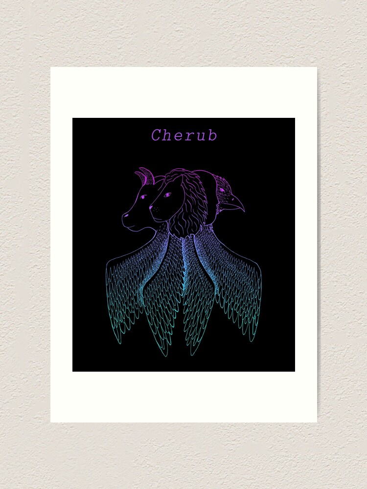 "bible accurate cherub angel cherubim angel ink illustration tetramorph ...